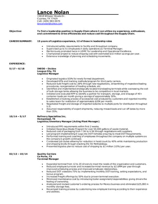Lance Nolan - Resume | DOCX