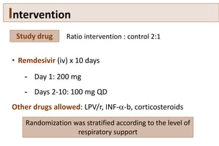 Remdesivir RCT in patients with severe Covid-19 (Wuhan). The Lancet | PPT