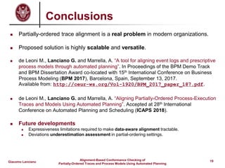 Alignment-Based Conformance Checking of Partially-Ordered Traces and Process Models Using ...