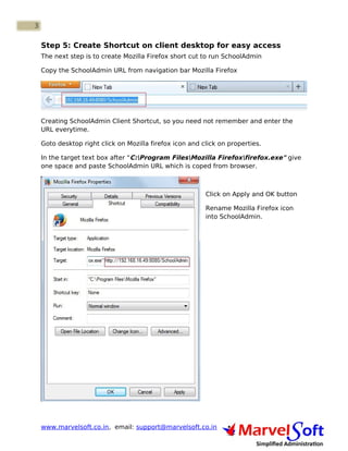 MarvelSoft SchoolAdmin Offline LAN Access Setup Guide | PDF