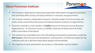 Ponemon Report: Cyber Security Incident Response: Are we as prepared as ...