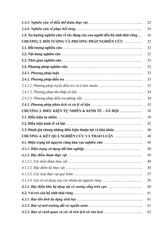 Tác động của con người đến tính bền vững của hệ sinh thái rừng | PDF