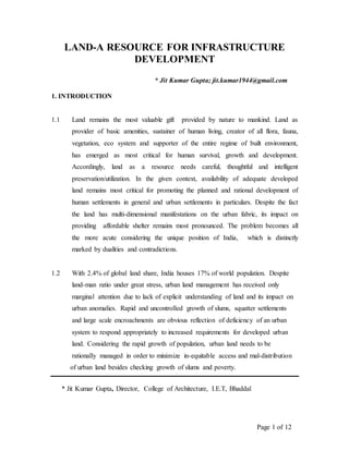 Land-A Resource for Infrastructure Development.doc
