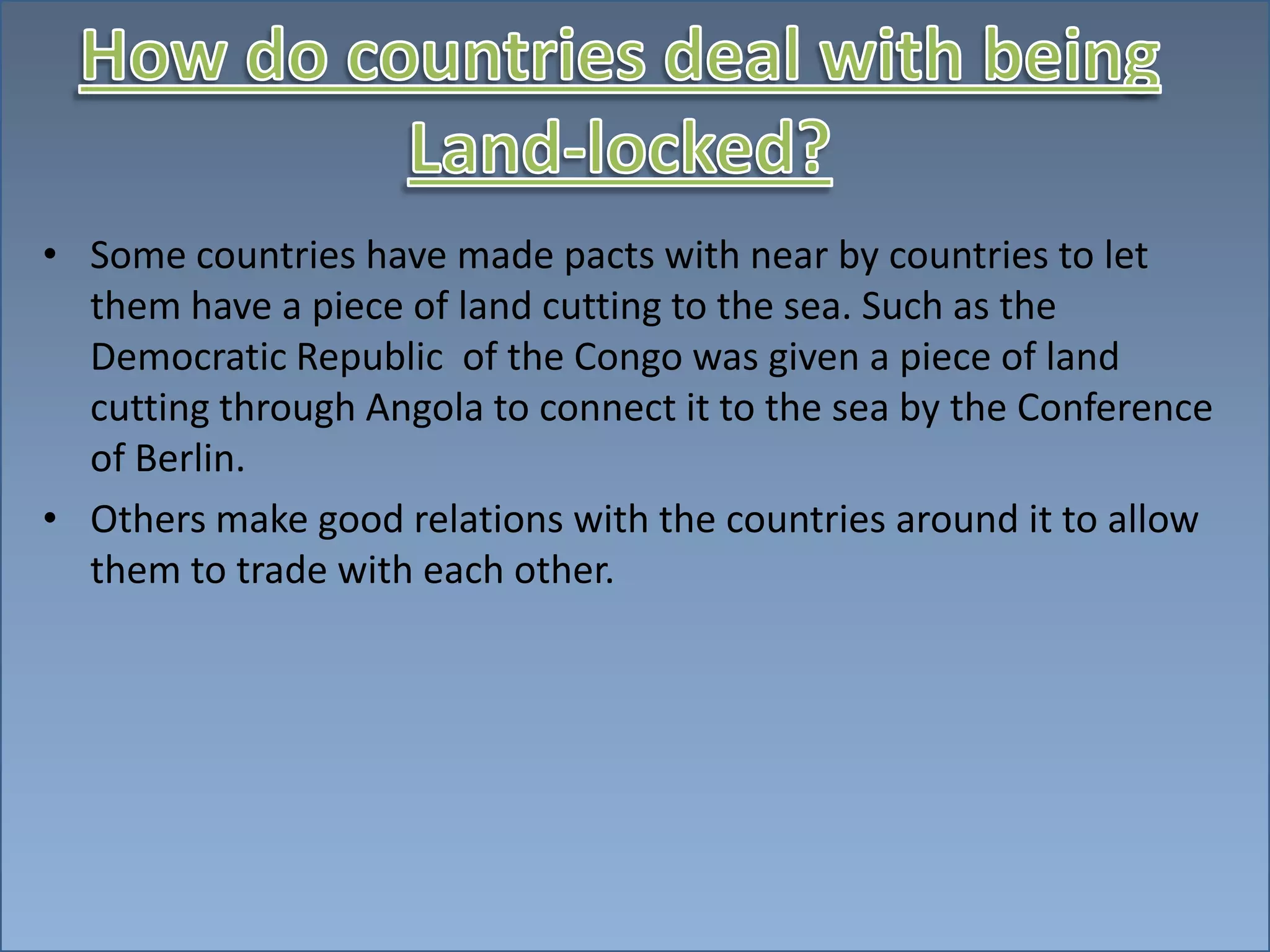 Land Locked Countries | PPTX