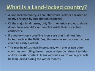 Land Locked Countries | PPTX