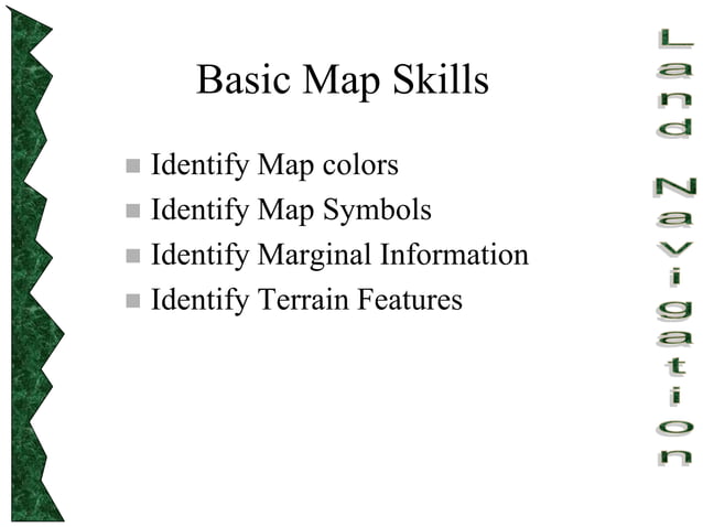 Land-Navigation army basic requirement maps | PPT | Geography | Science