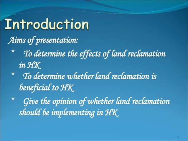 Land Reclamation In Hong Kong (Especially In | PPT