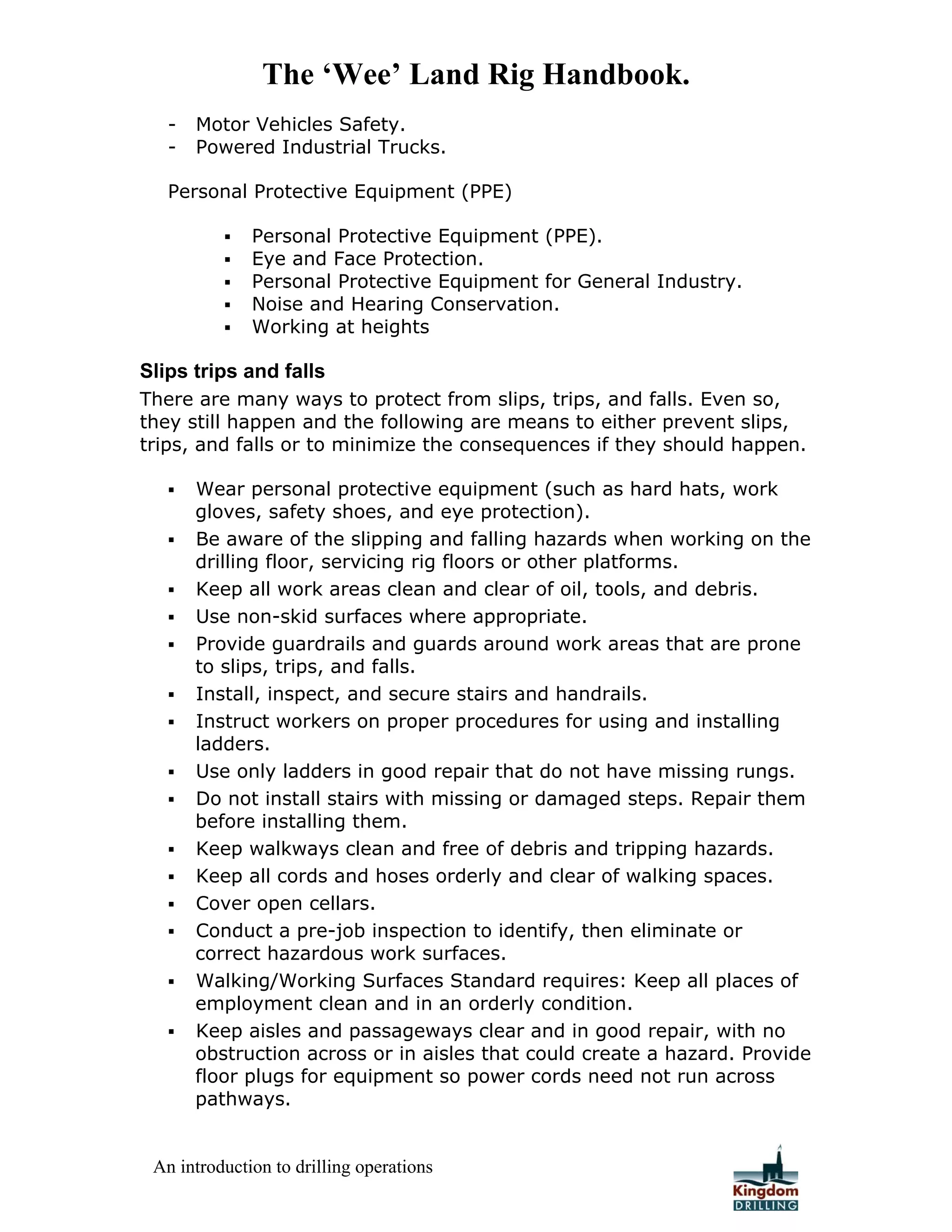 Land rig handbook | PDF