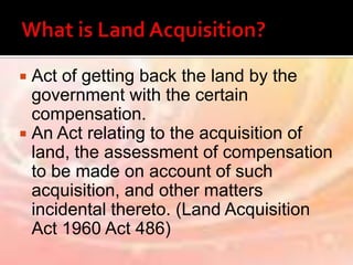 Land acquisition act | PPTX