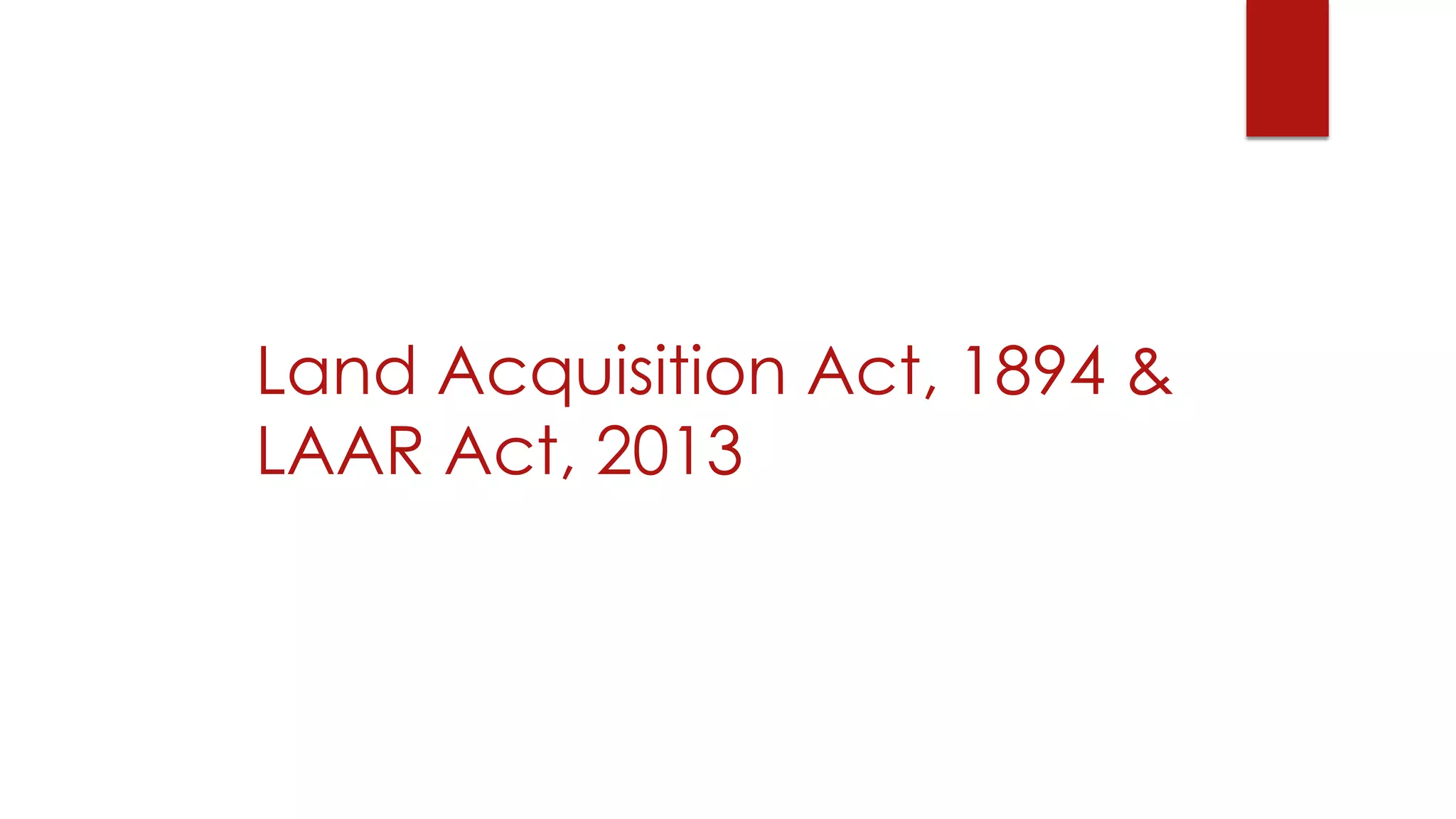 Land acquisition act 1894- 2013 | PDF