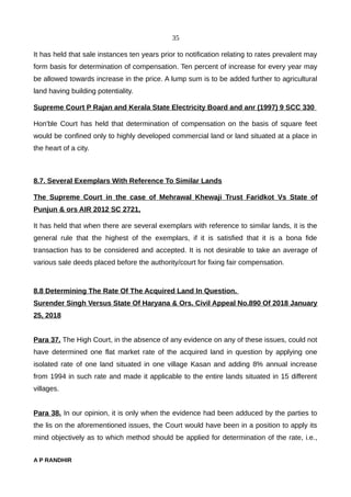 Land acquisition act Judgment | PDF