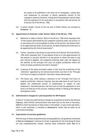 Land acquisition for NH under the NH act, 1956 | PDF