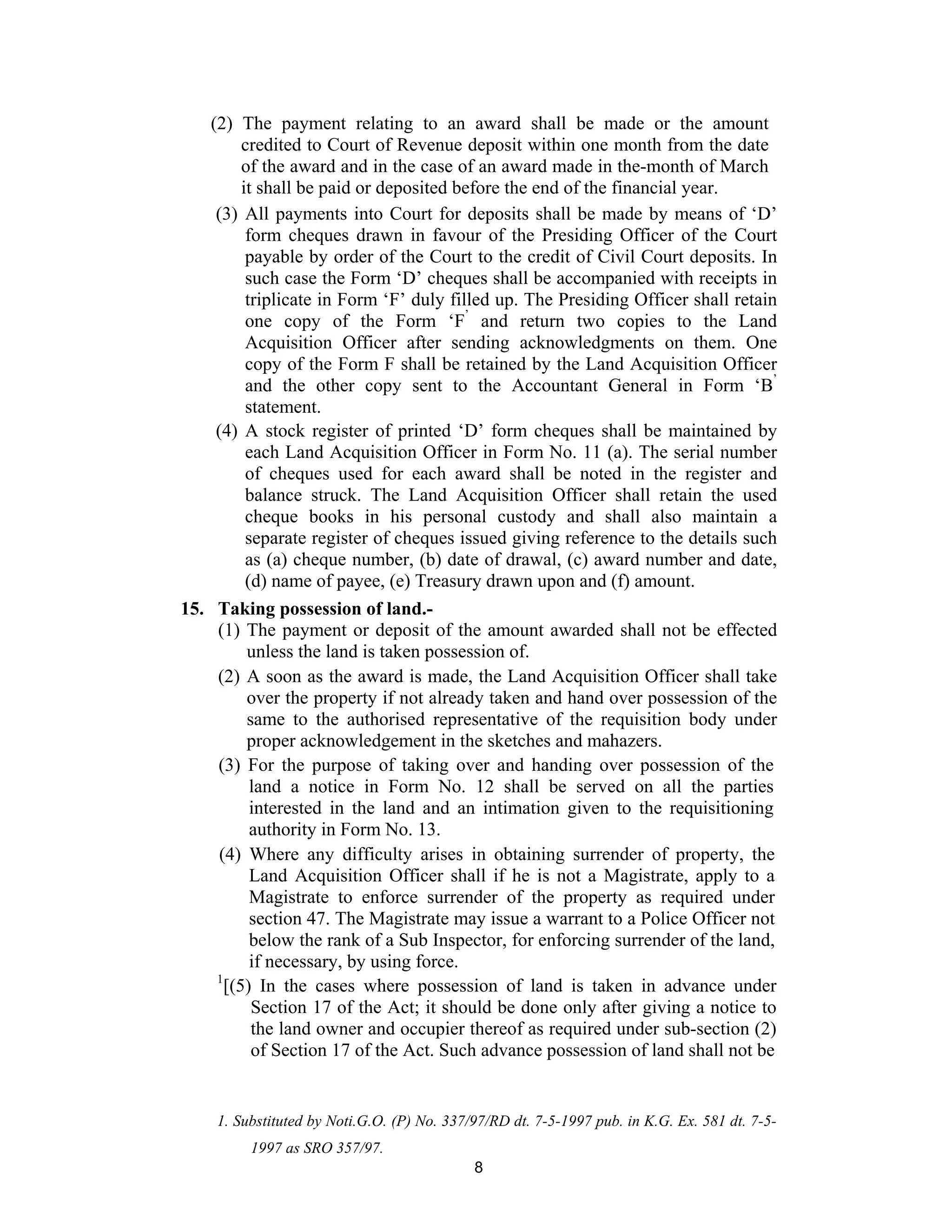 Land acquisition rules | PDF