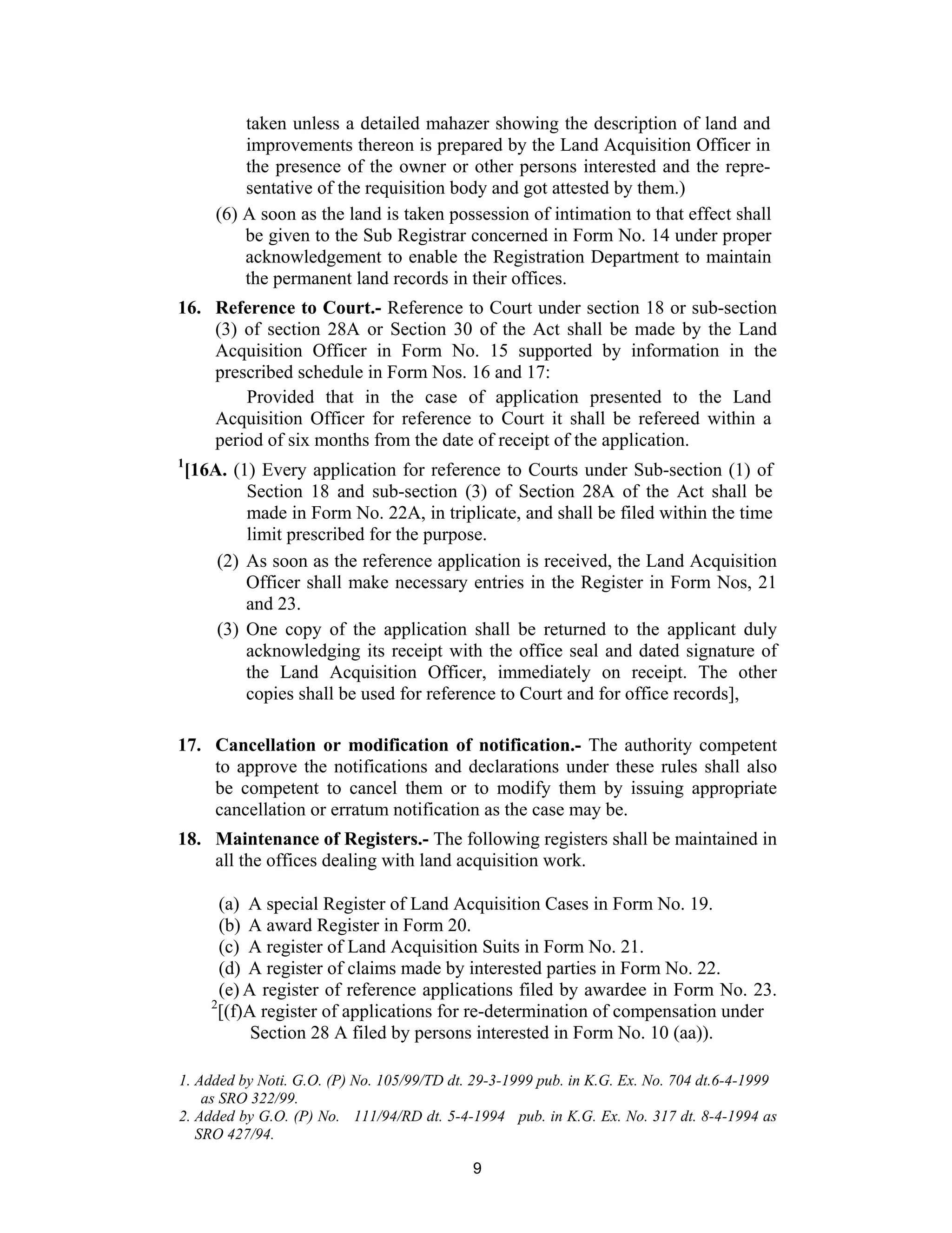 Land acquisition rules | PDF