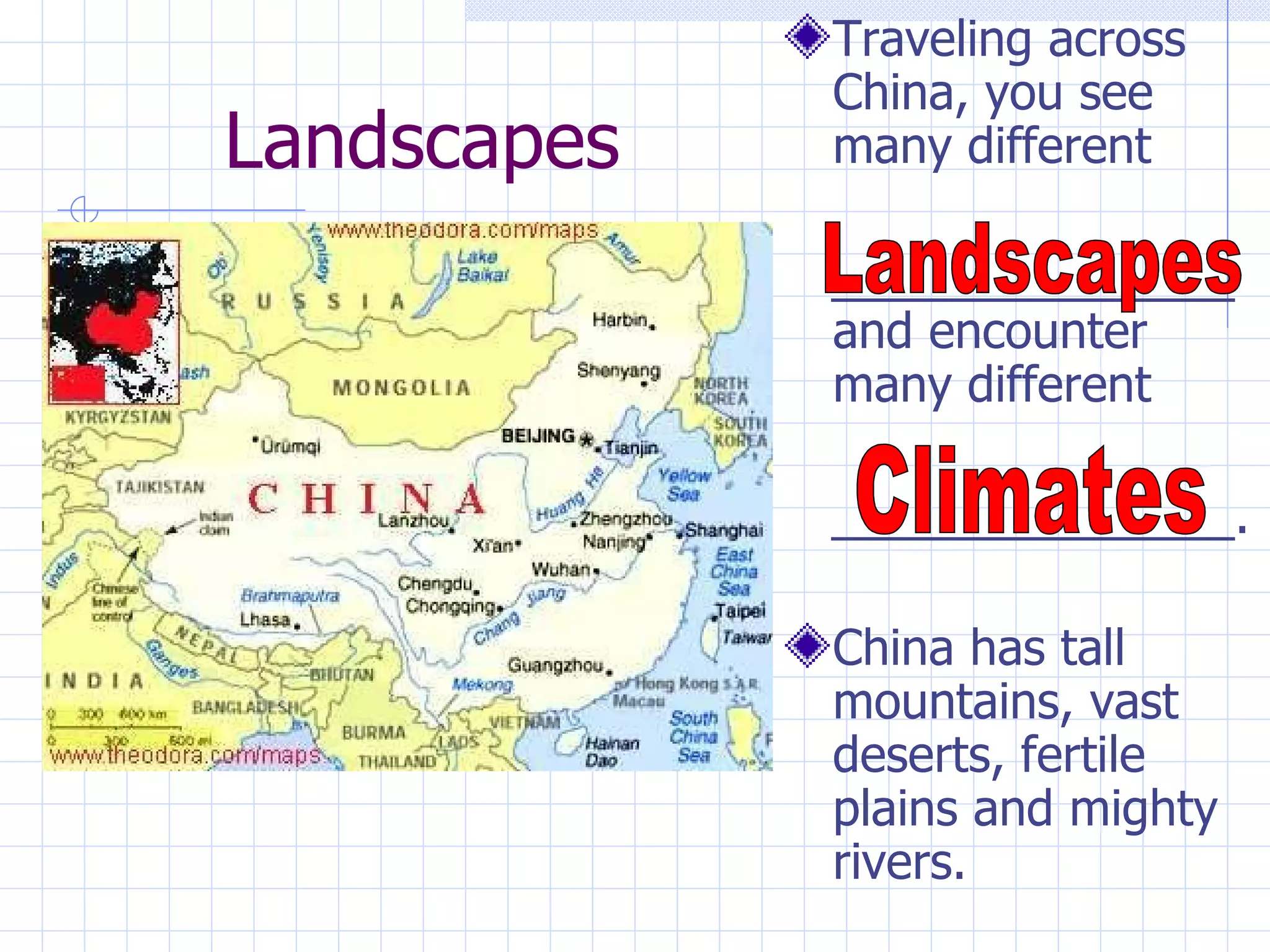Land and climate of china finished | PPT