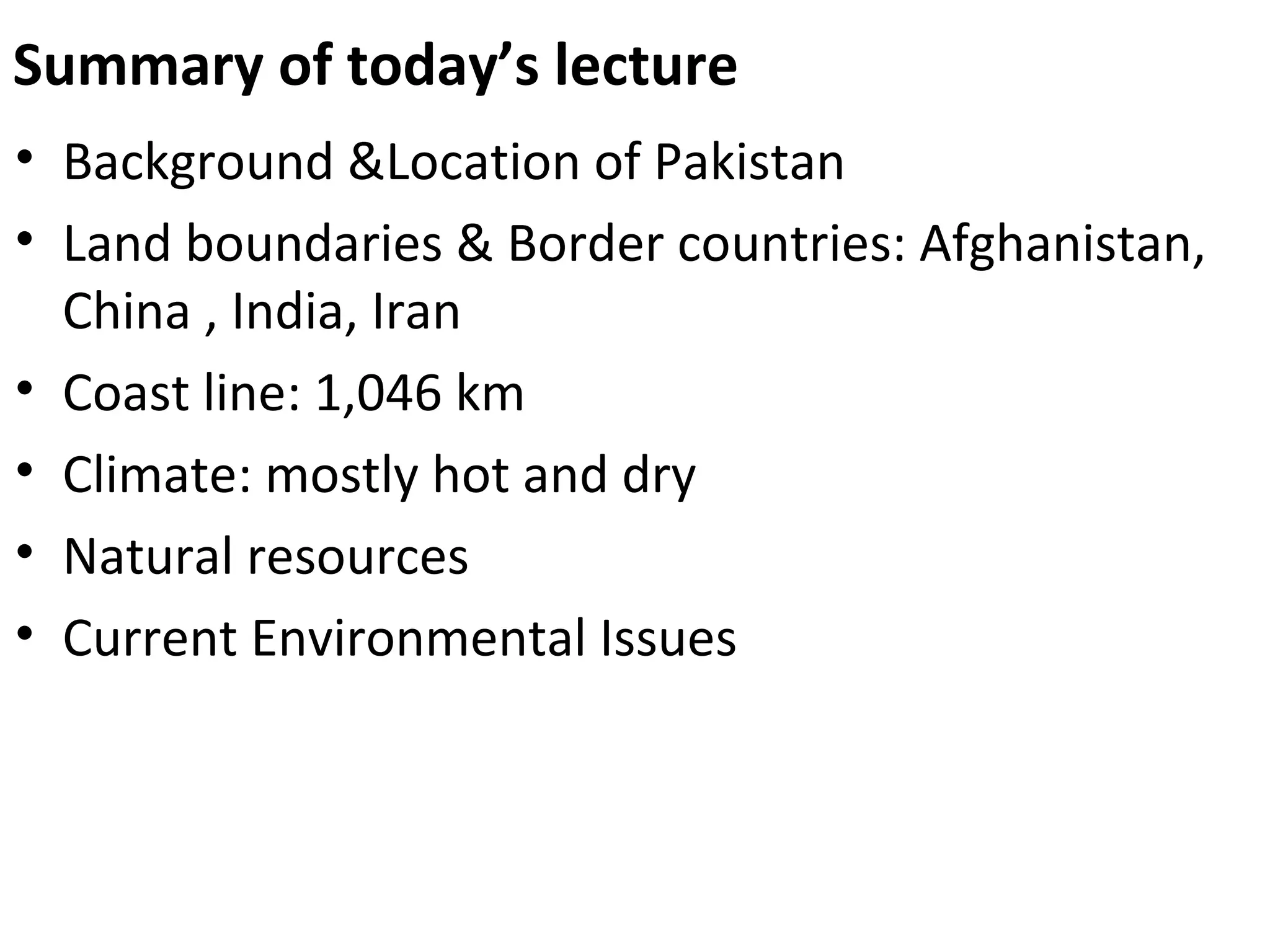 Land and people of pakistan | PPT