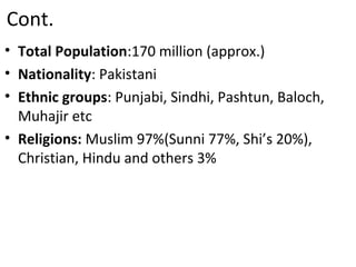 Land and people of pakistan | PPT | Agriculture | Industries