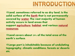 Land and soil cbse class 8 geography | PPTX