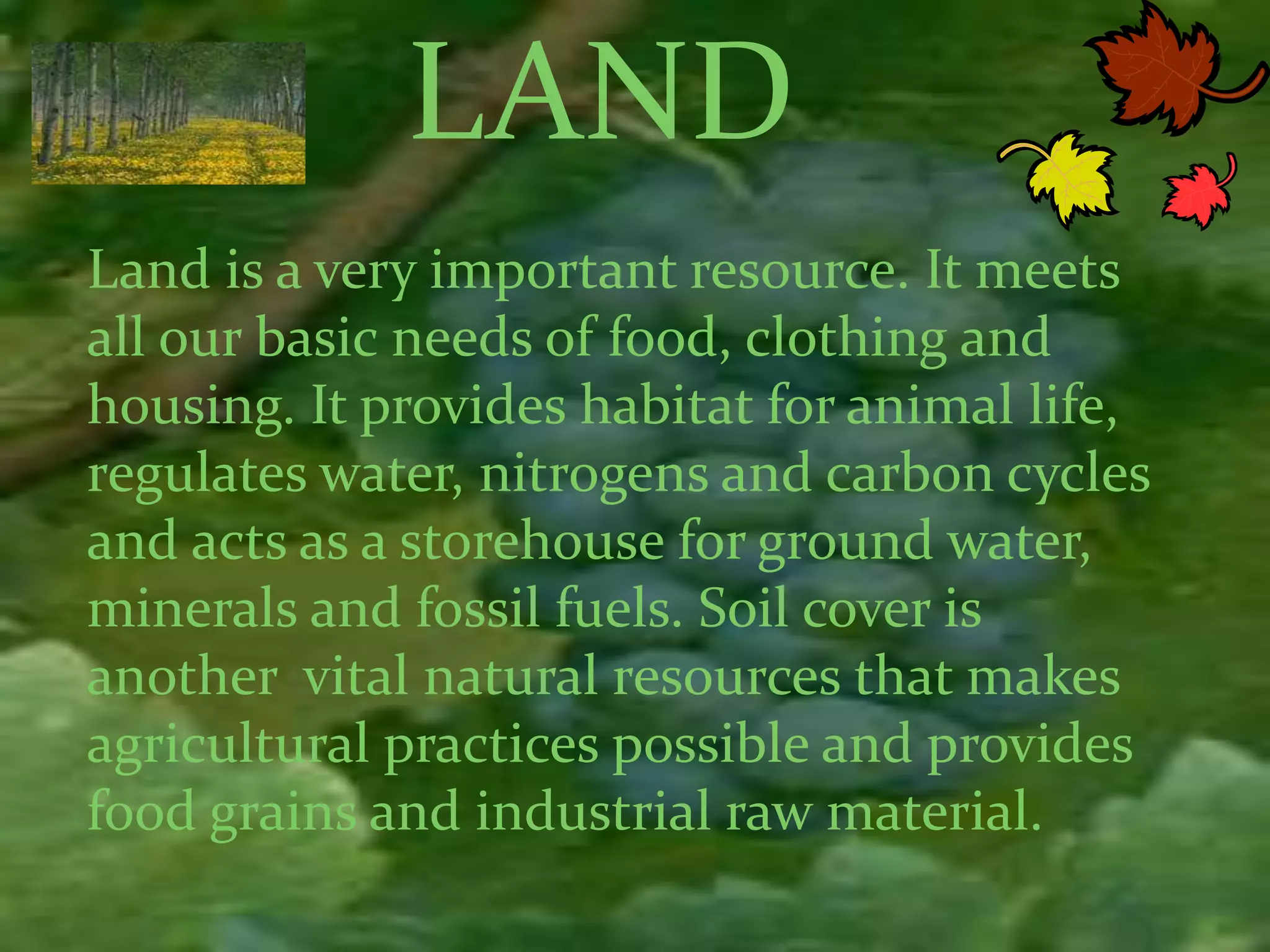Land and soil | PPTX