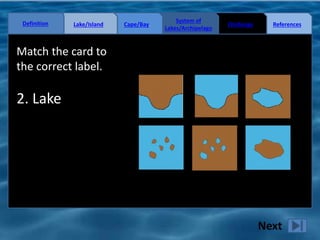 Land and water forms lesson | PPTX
