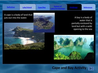 Land and water forms lesson | PPTX
