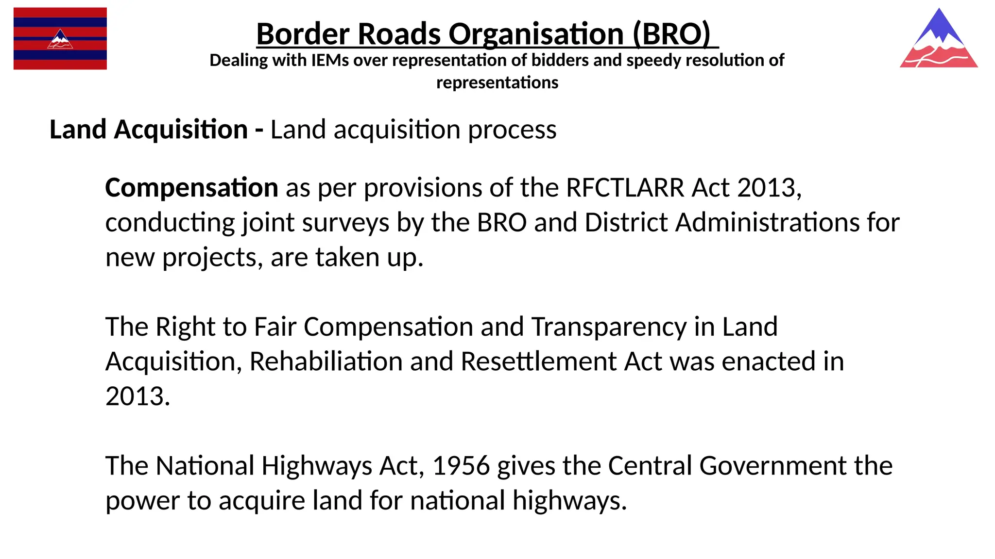 Ppt on land acquisition for road construction | PPTX