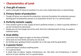 Land as a factor of production | PDF