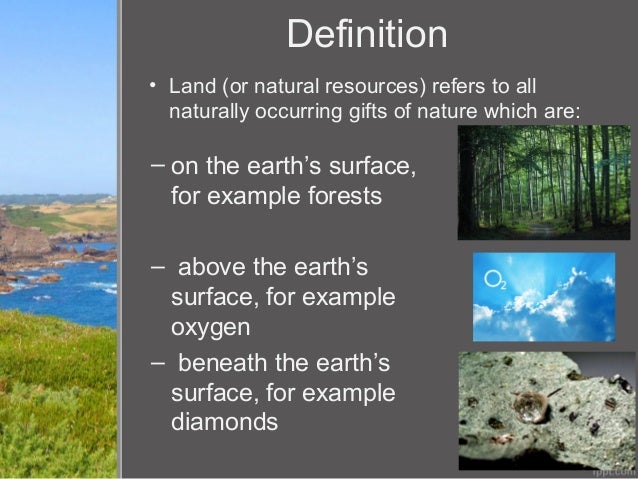 Land as a factor of production