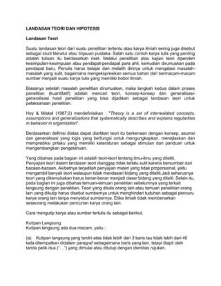 Landasan teori-dan-hipotesis | PDF