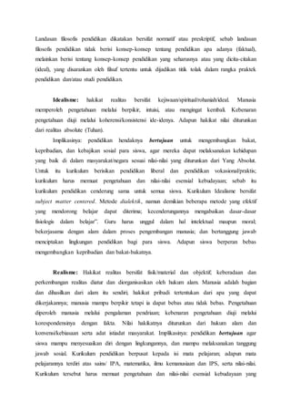 Landasan filosofis | DOCX