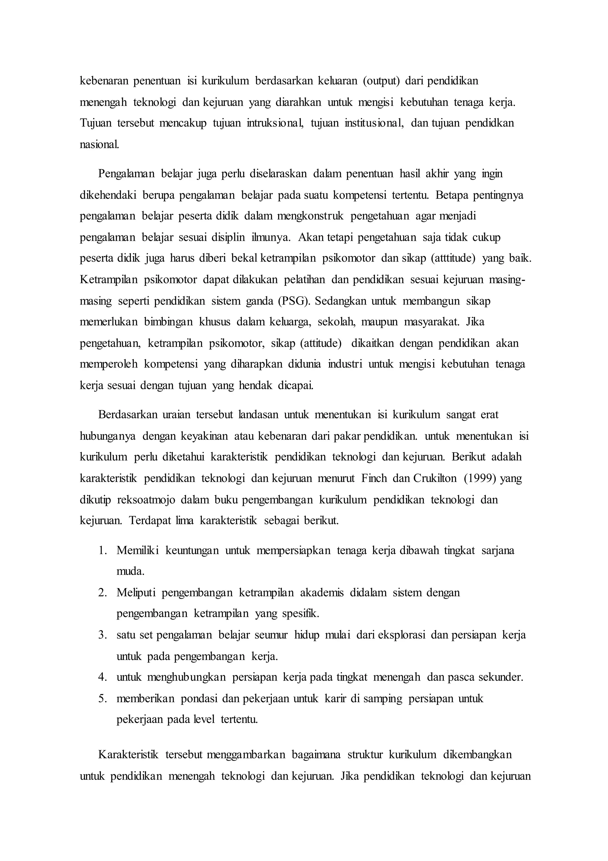 Landasan filosofis kurikulum pendidikan kejuruan | DOCX