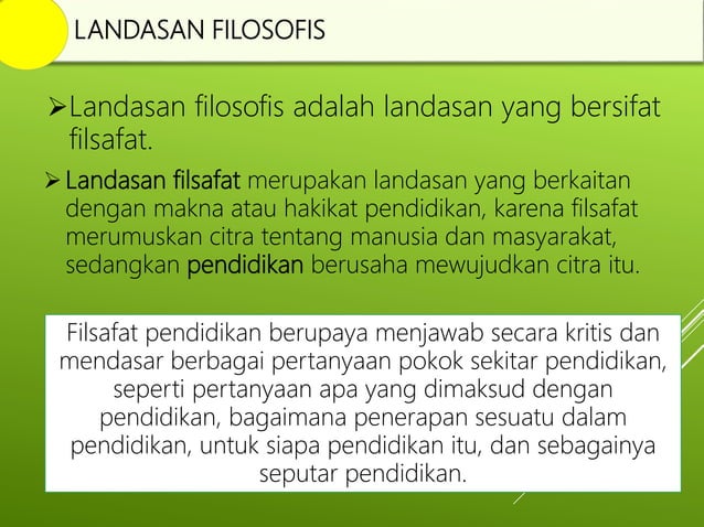 Landasan pendidikan | PPTX
