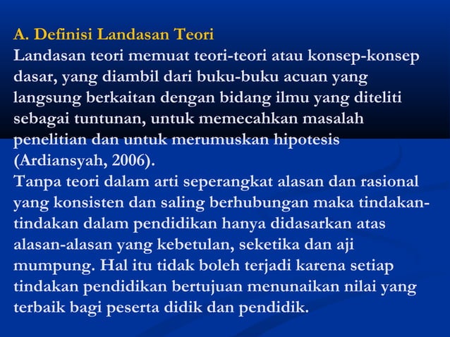 Landasan teori | PPT