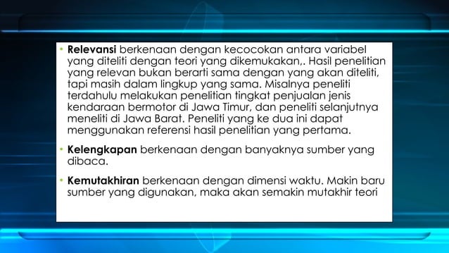 Teknik membuat landasan teori pada karya tulis ilmiah | PPTX
