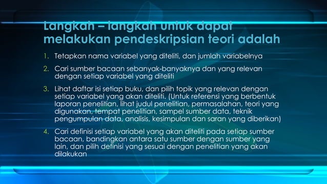 Teknik membuat landasan teori pada karya tulis ilmiah | PPTX