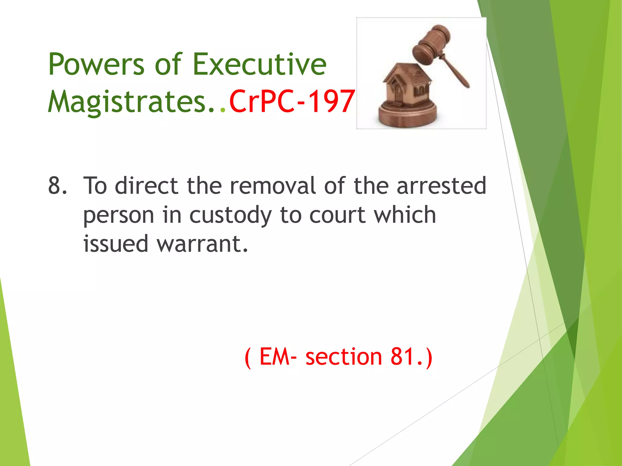Duties and Responsibilities Of Executive Magistrates- PPT from James ...