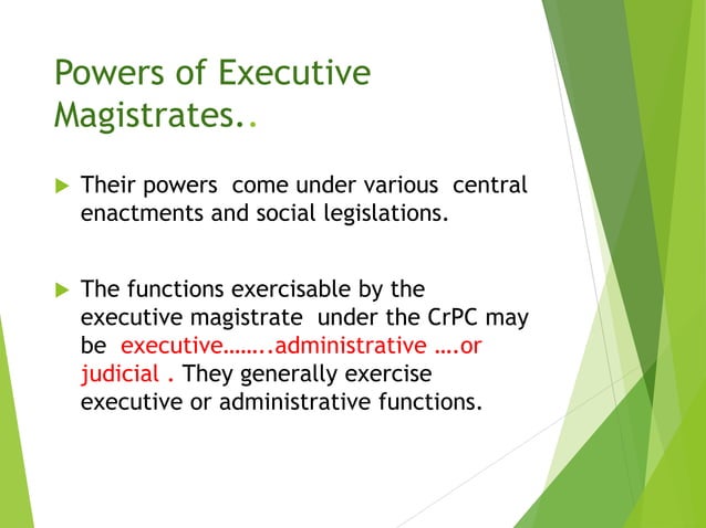 Duties and Responsibilities Of Executive Magistrates- PPT from James ...