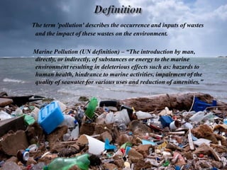 Land based sources of marine pollution | PPTX