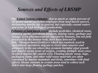 Land based sources of marine pollution | PPTX