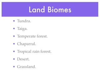 Land biomes.key | Birdwatching | Hobbies & Interests