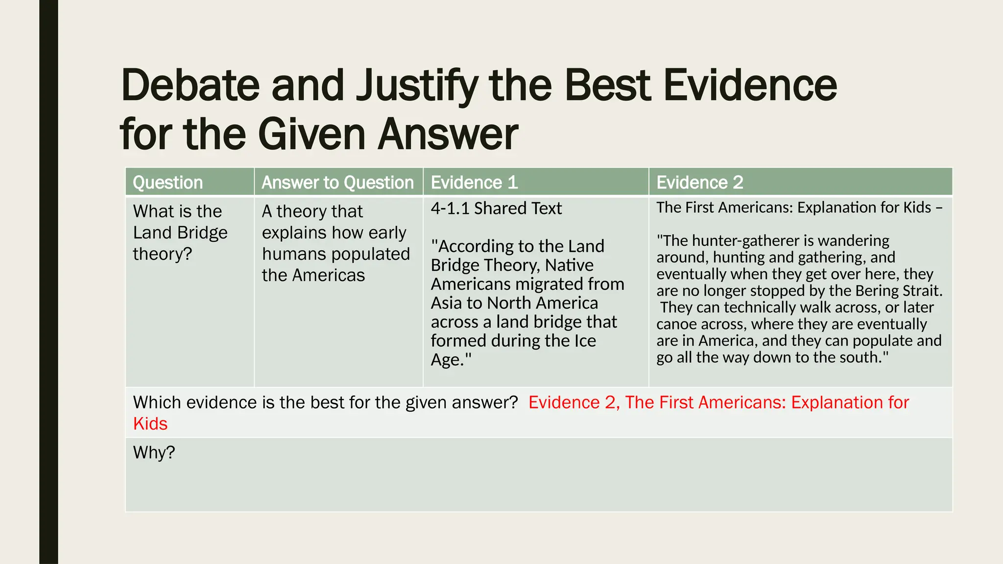 Land Bridge Theory and effect on Migratiob | PPSX
