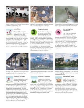 Mainland Ecuador Tours Brochure | PDF
