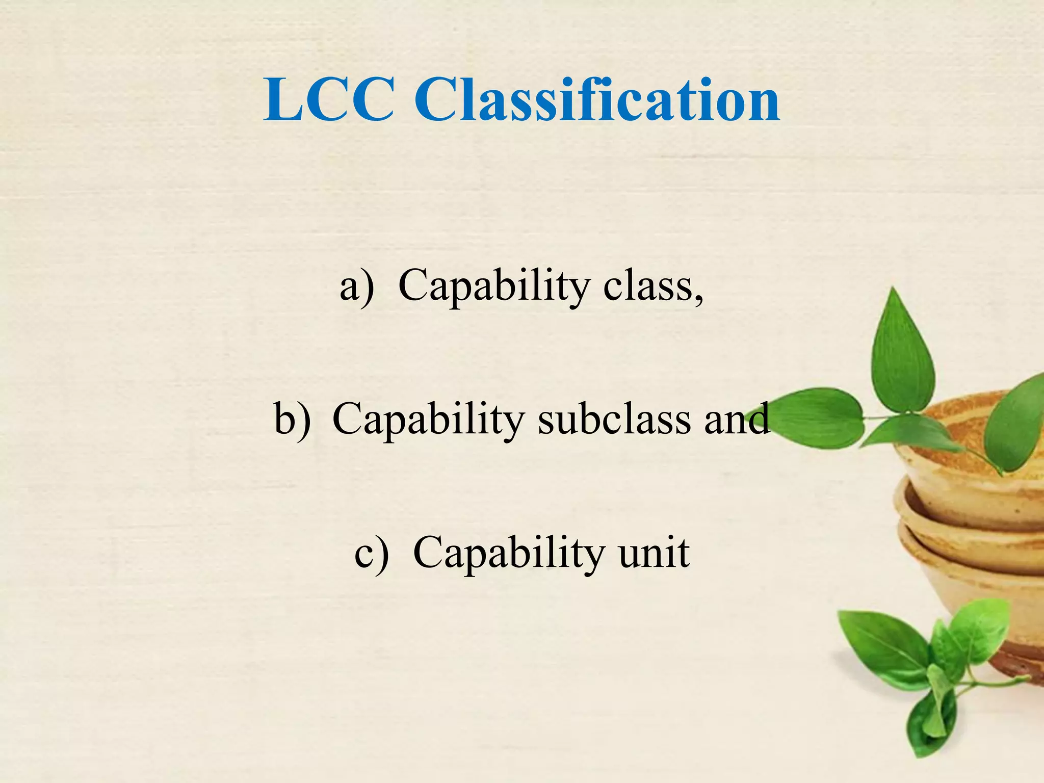 Land capability classification | PPTX