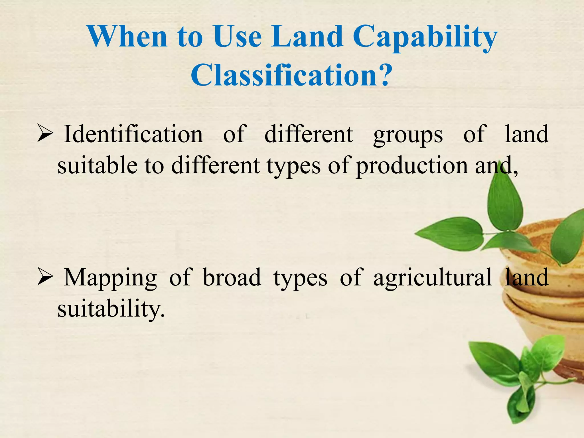 Land capability classification | PPTX
