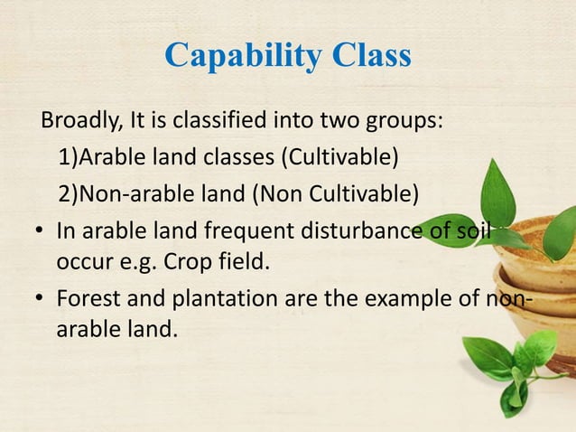 Land capability classification | PPTX | Developmental Sites | Real Estate