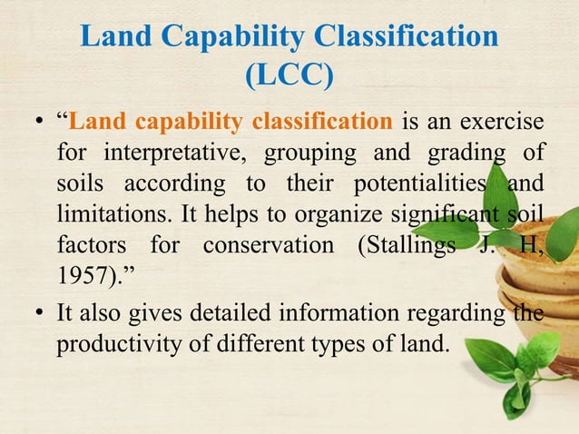 Land capability classification | PPTX | Developmental Sites | Real Estate