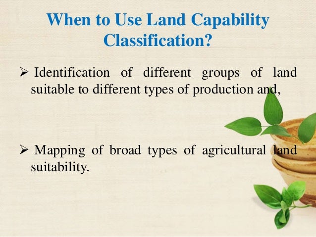 Land capability classification