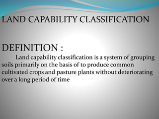 Land capability classification | PPTX