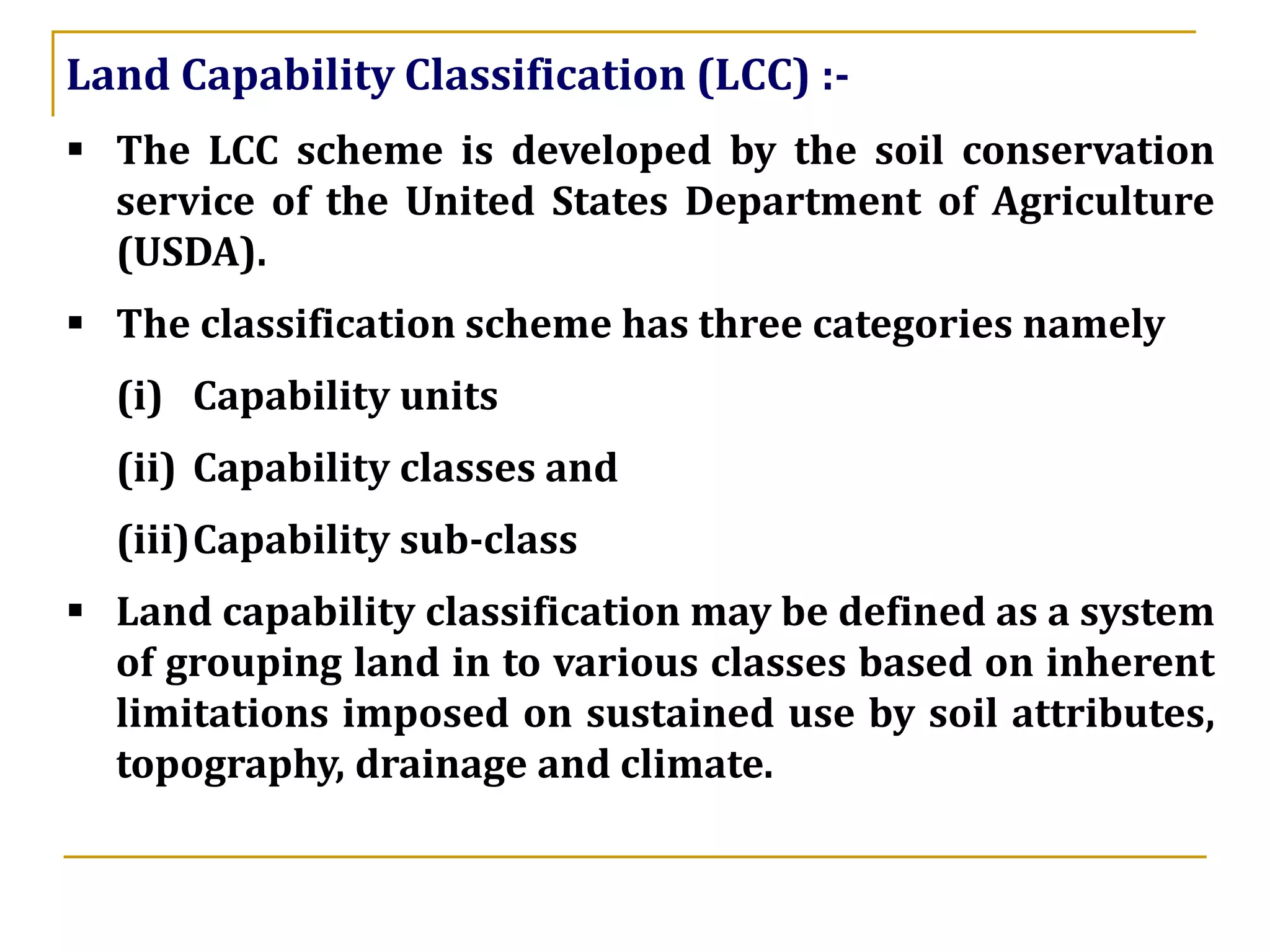 Land Capability Classification | PDF