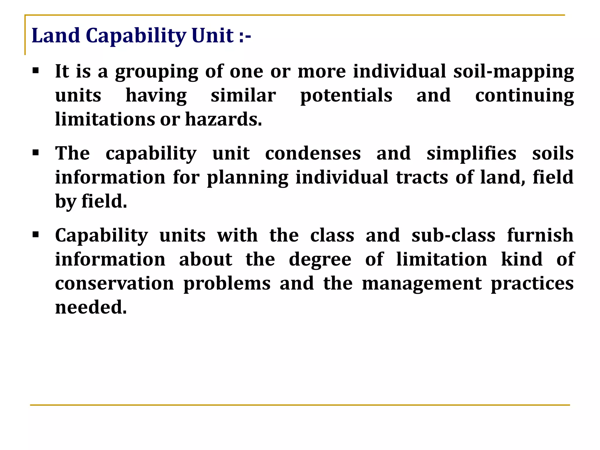Land Capability Classification | PDF